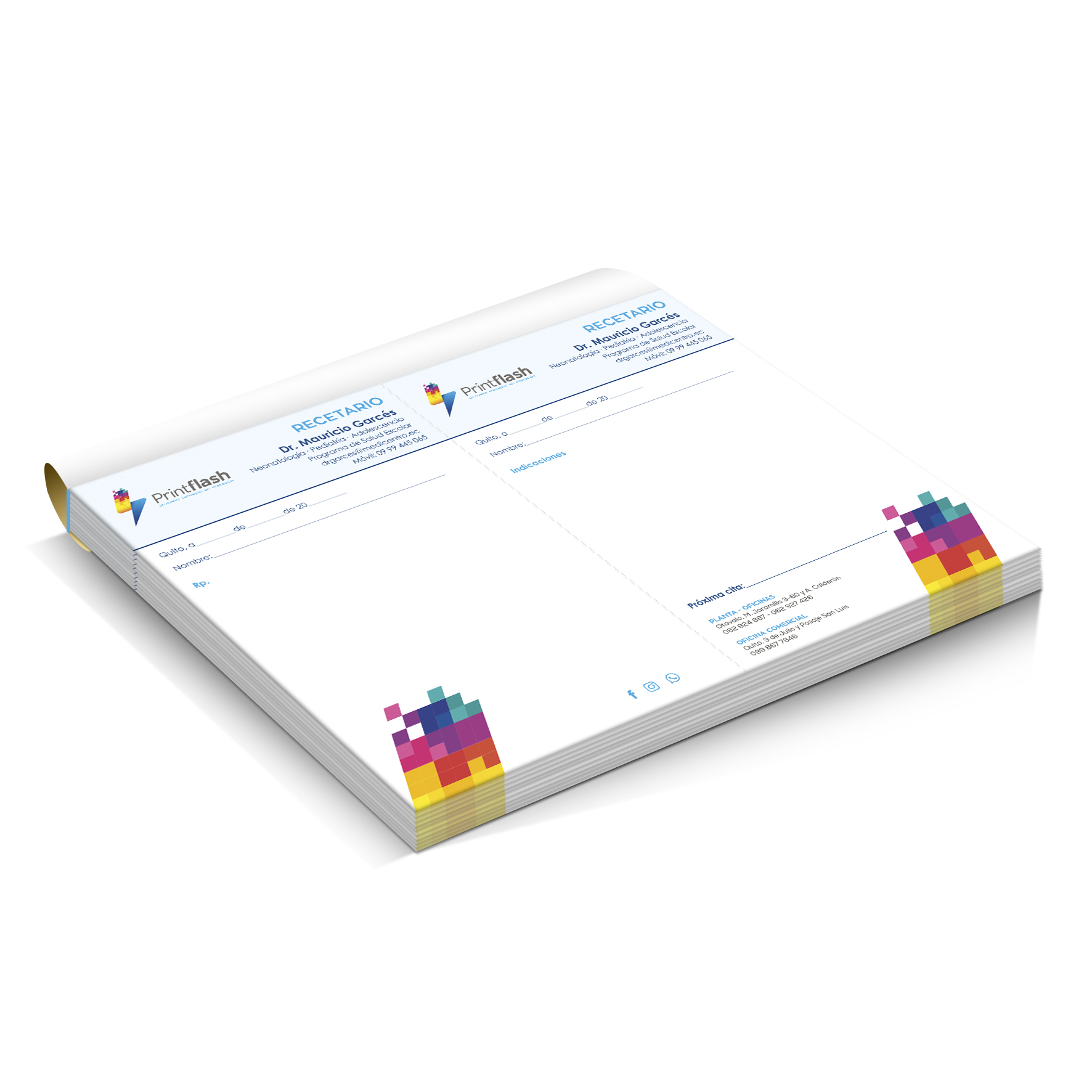 Impresión de recetarios médicos
